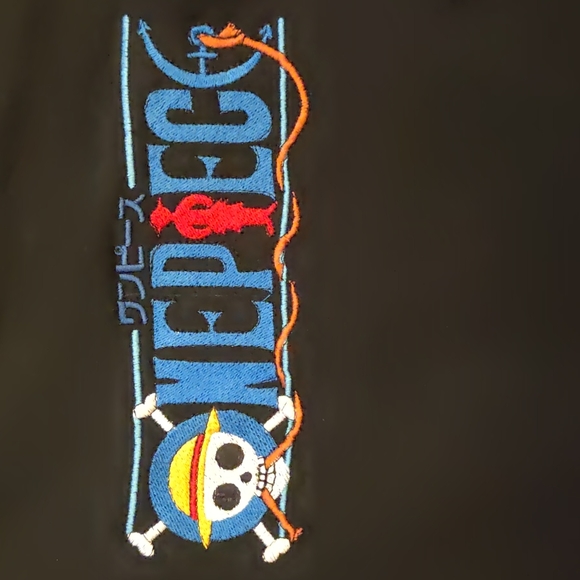 Onepiece | Sweaters | One Piece Anime Embroidered Unisex Black Hoodie ...